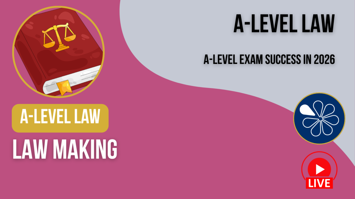 A-Level Law | Law Making | Livestreams | tutor2u