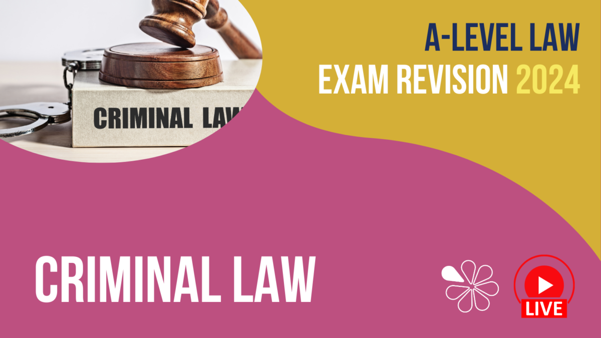 Criminal Law | A-Level Law Revision for 2024 | Livestreams | tutor2u