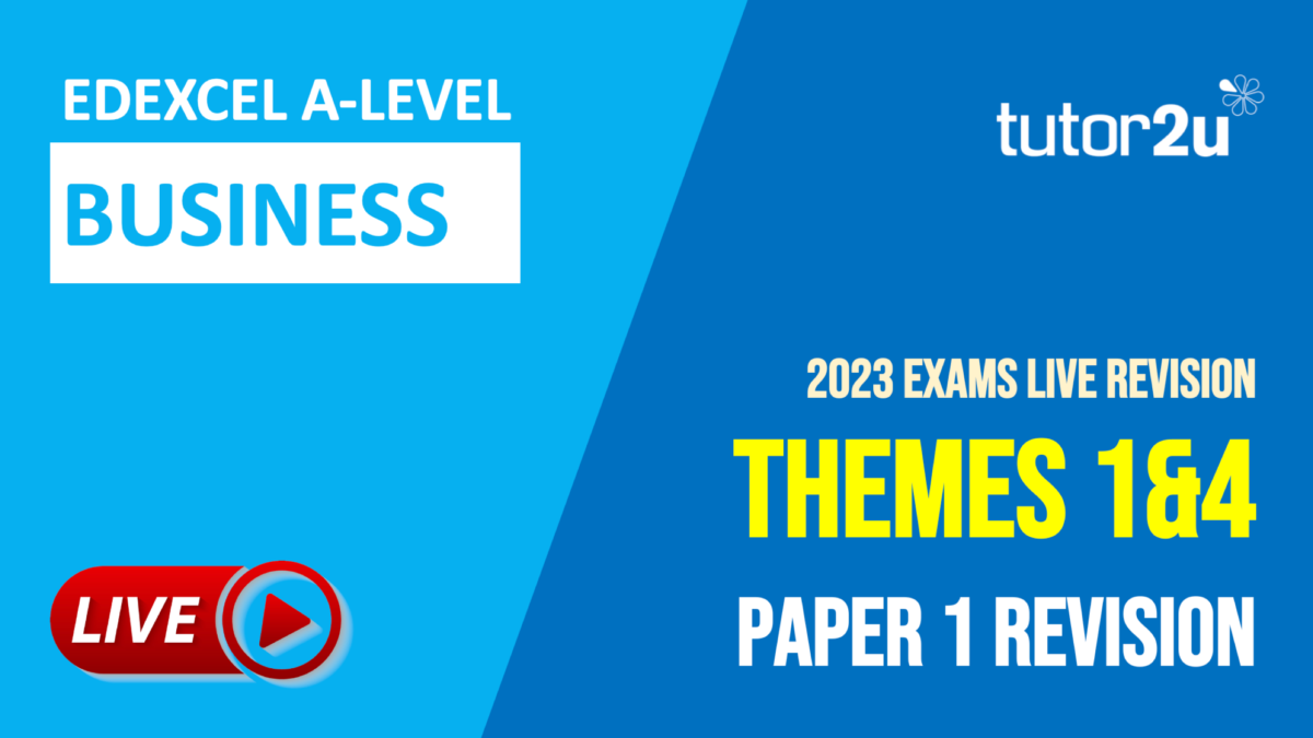 Themes 1&4 Revision Blast (1) | Edexcel A-Level Business Live Revision ...