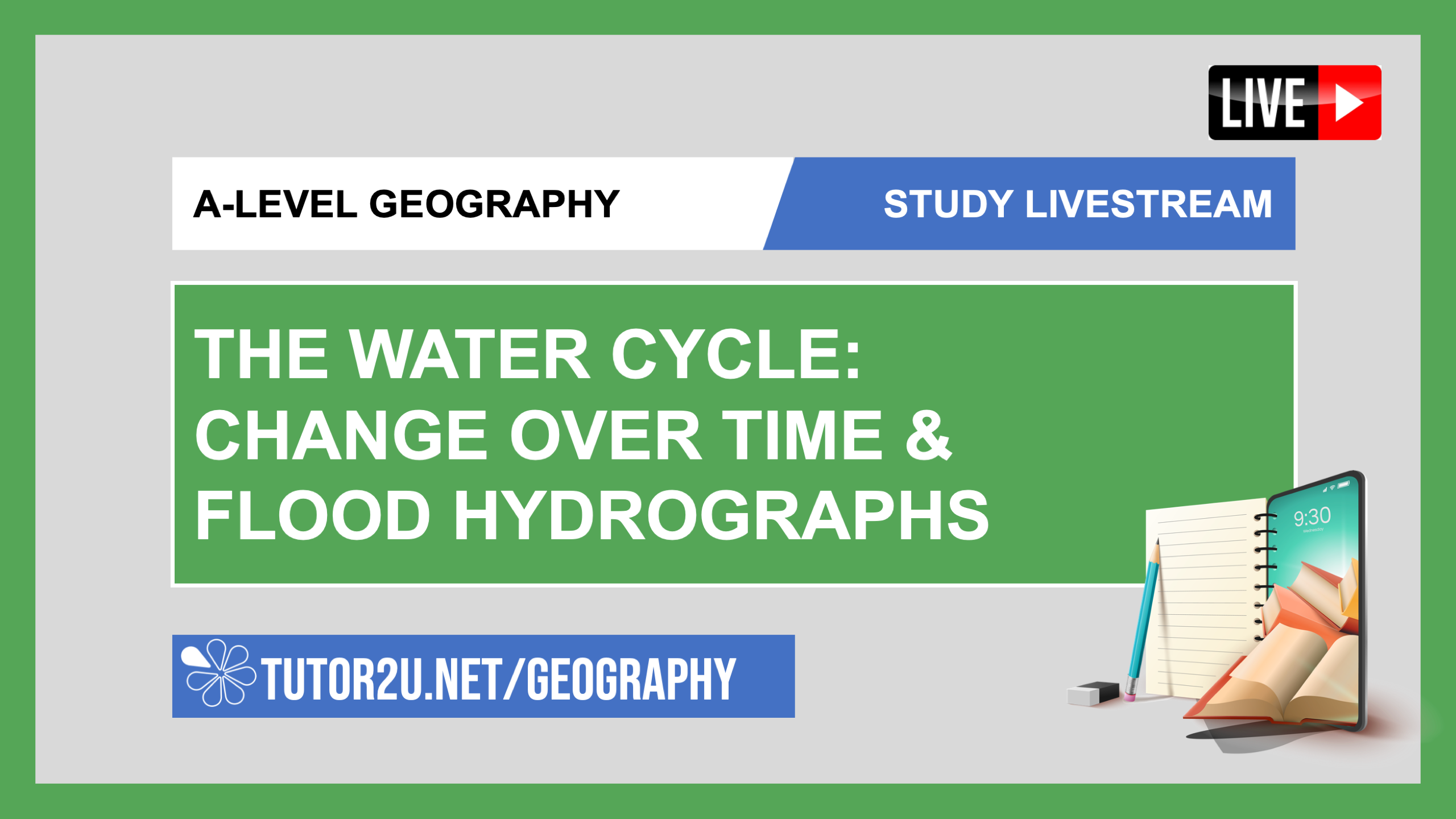 A-Level Geography | Study Livestream | The Water Cycle: Change Over ...