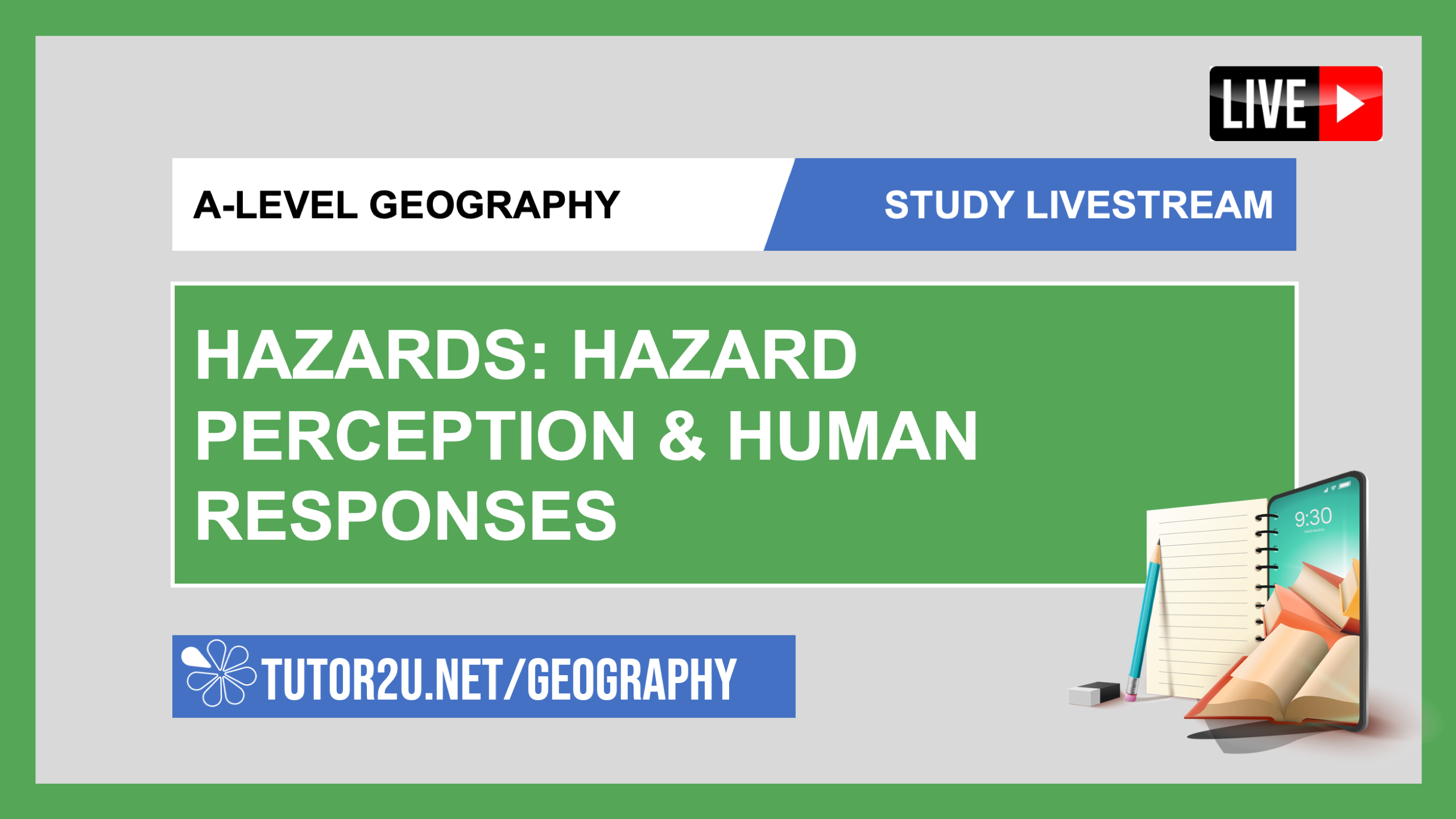 A-Level Geography | Study Livestream | Hazards: Hazard Perception ...