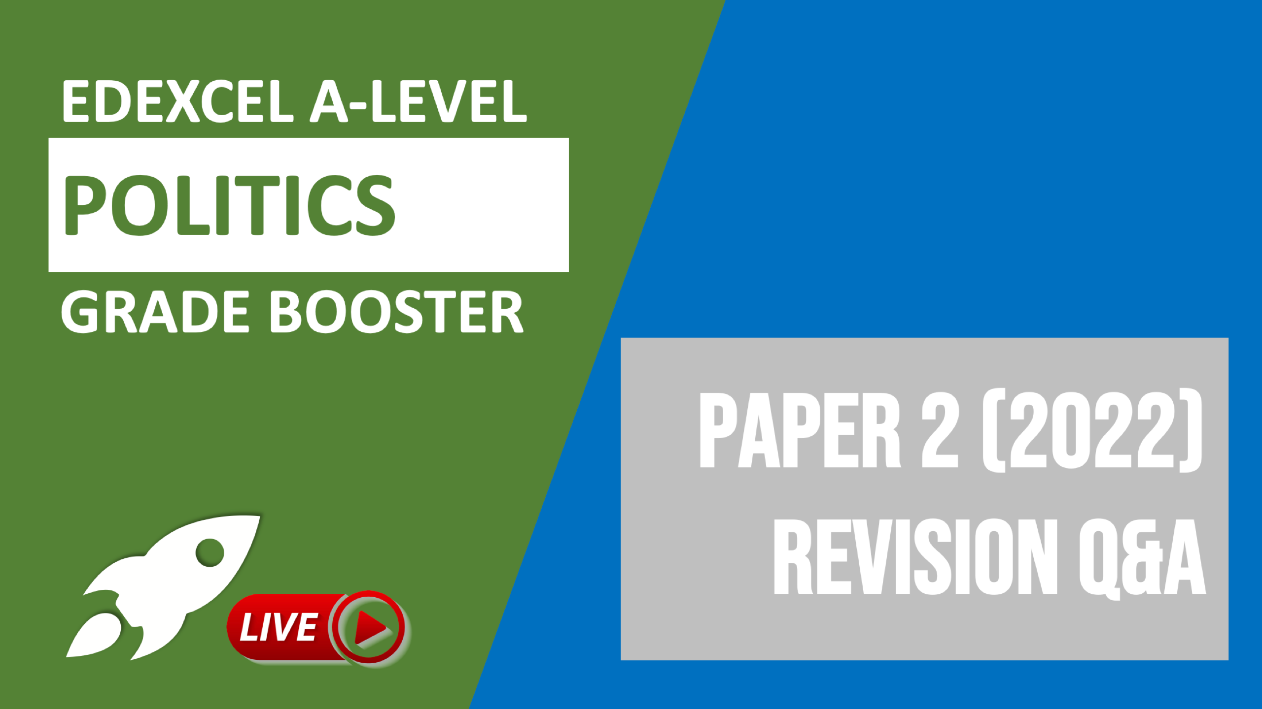 Edexcel A-Level Politics | Paper 2 (2022) | Revision Q&A | Livestreams ...