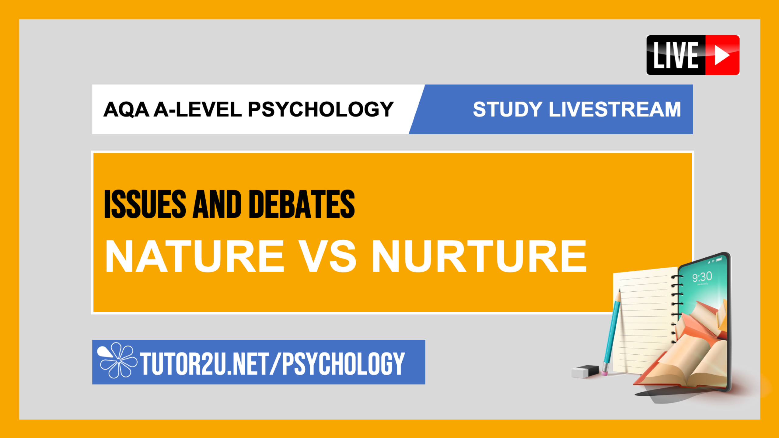 AQA A-Level Psychology | Study Livestream | Issues & Debates | Nature ...
