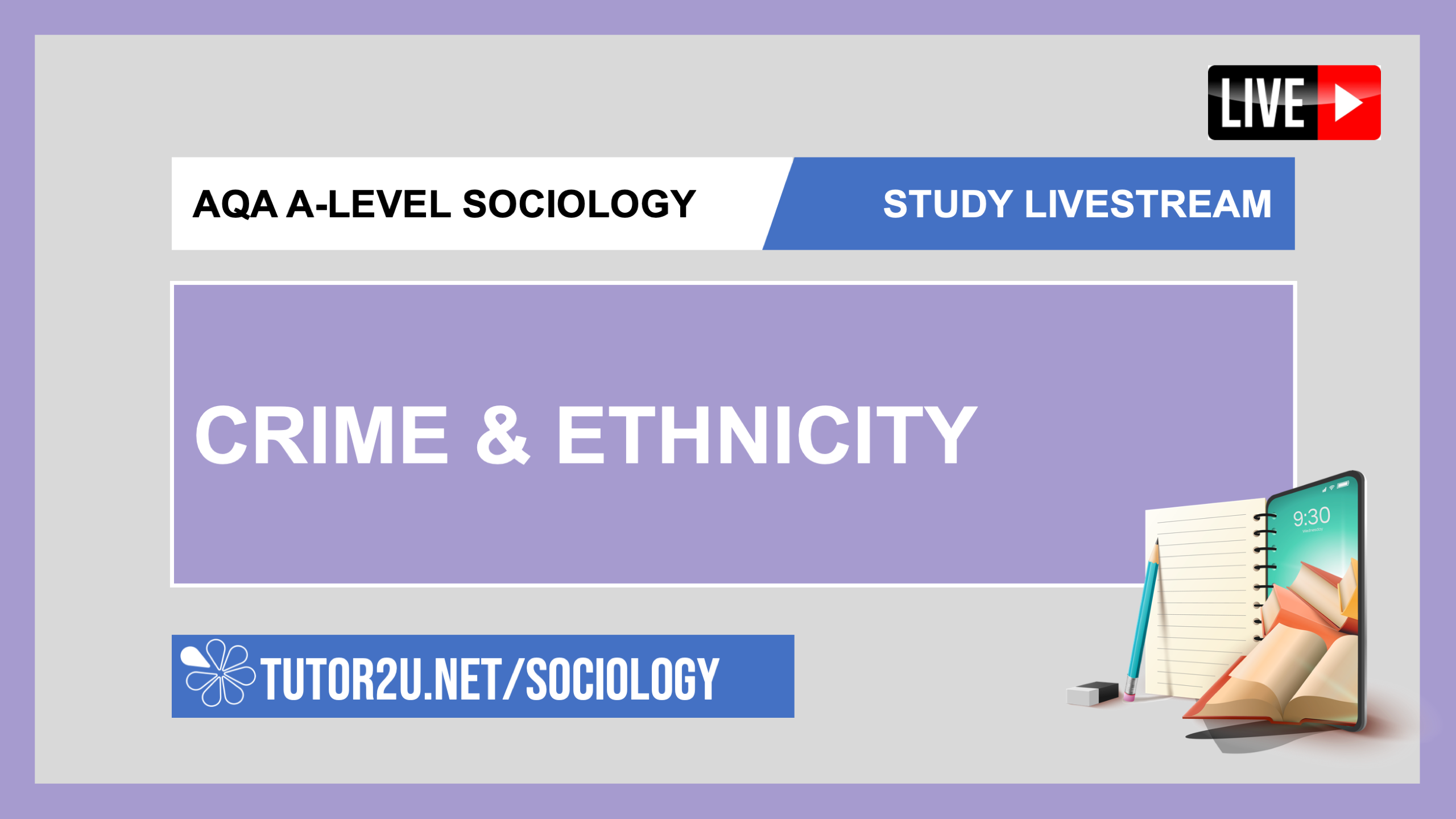 AQA A-Level Sociology | Study Livestream | Crime and Ethnicity ...