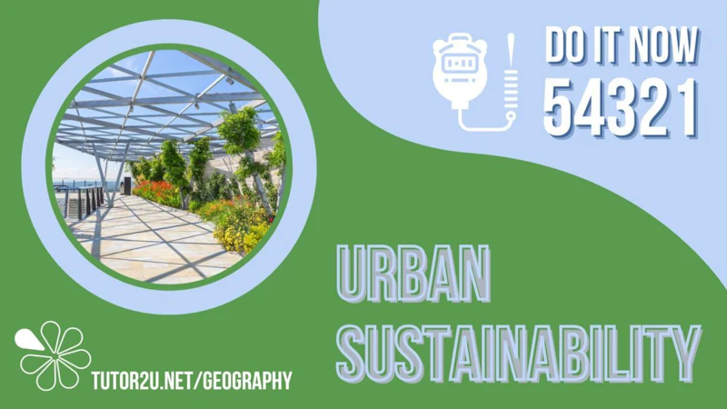 54321 'Do it now' activity for GCSE Geography: Sustainable Urban ...