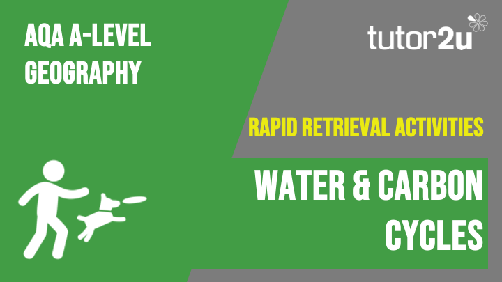 Water & Carbon Cycles Knowledge Retrieval Activities Pack for AQA A ...