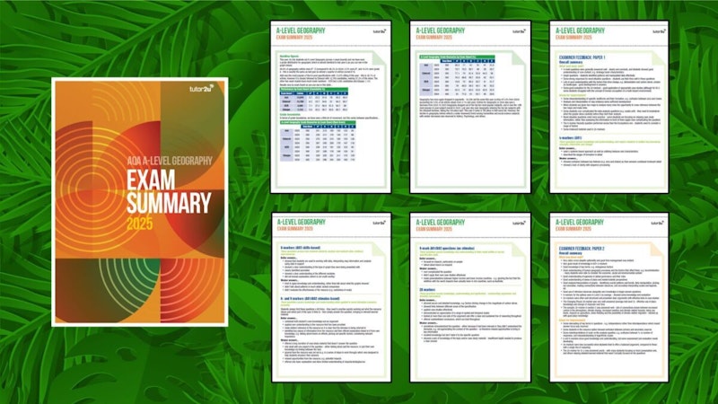 AQA A-Level Geography Exam Summary for 2025 | Reference Library ...