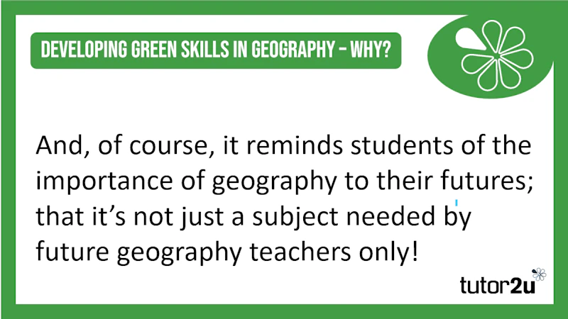 Developing Green Skills in Geography - GA Conference Session | Blog ...