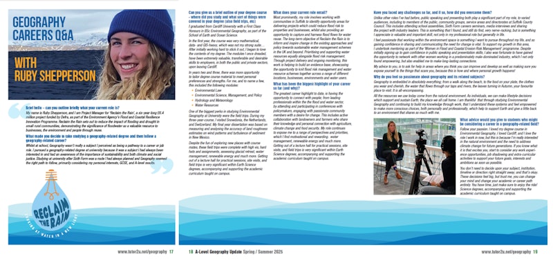 A-Level Geography Update Magazine | Spring/Summer 2025 | Reference ...