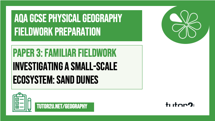 Sand Dune Ecosystem Fieldwork Investigation Resource Pack for AQA GCSE ...