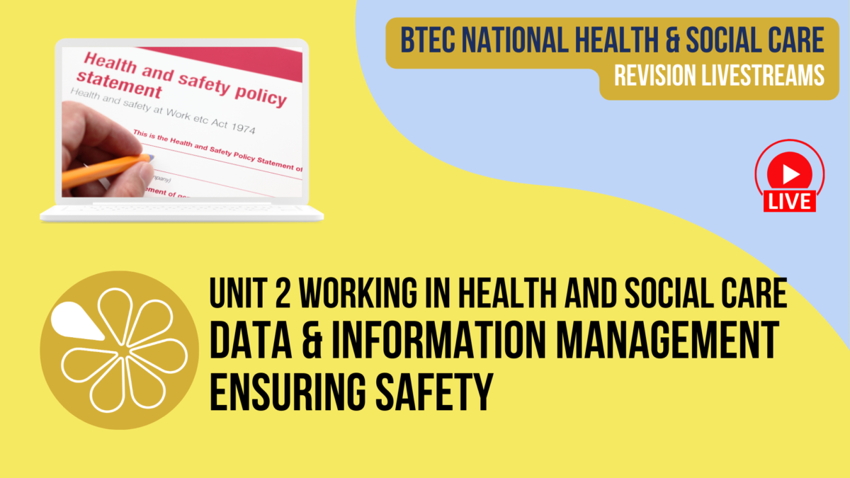 Data, Information and Ensuring Safety | Live Revision for HSC Unit 2 ...