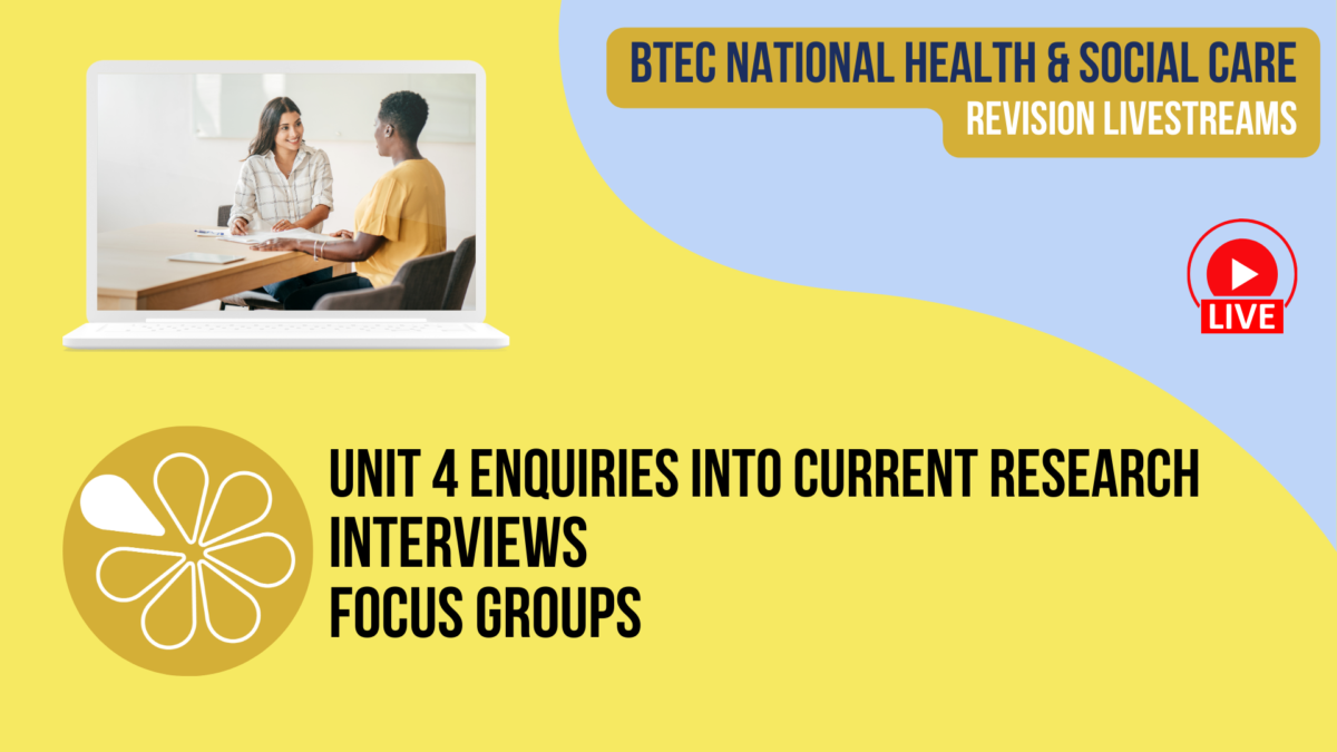Interviews & Focus Groups | Live Revision for HSC Unit 4 Enquiries into Current Research ...