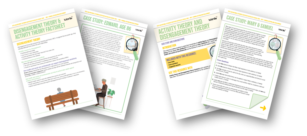 Activity Theory and Disengagement Theory Resources for Unit 1 Human ...