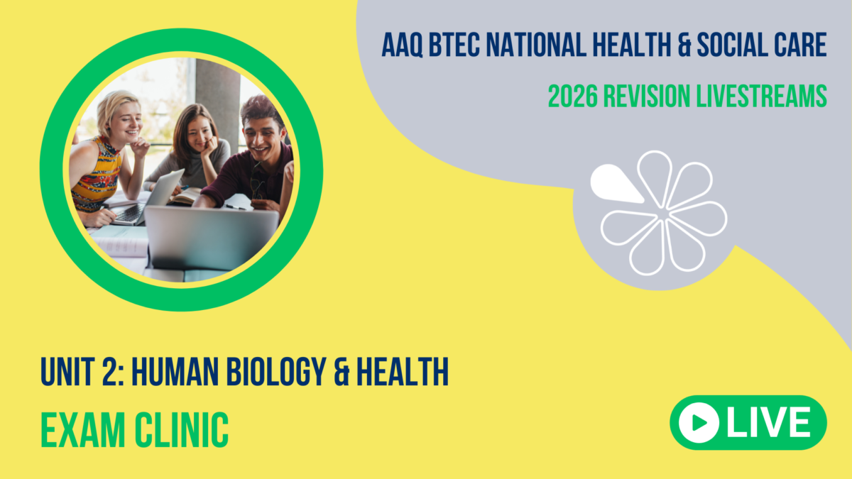 Exam Clinic for Unit 2 Human Biology & Health | Livestreams | tutor2u