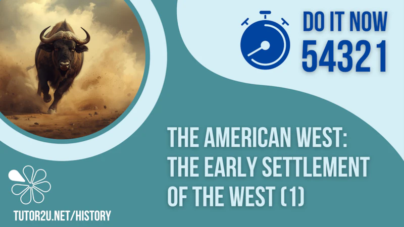 54321 Do It Now Activities for Edexcel GCSE History: The American West ...