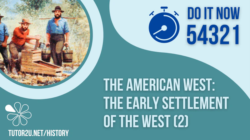 54321 Do It Now Activities for Edexcel GCSE History: The American West ...