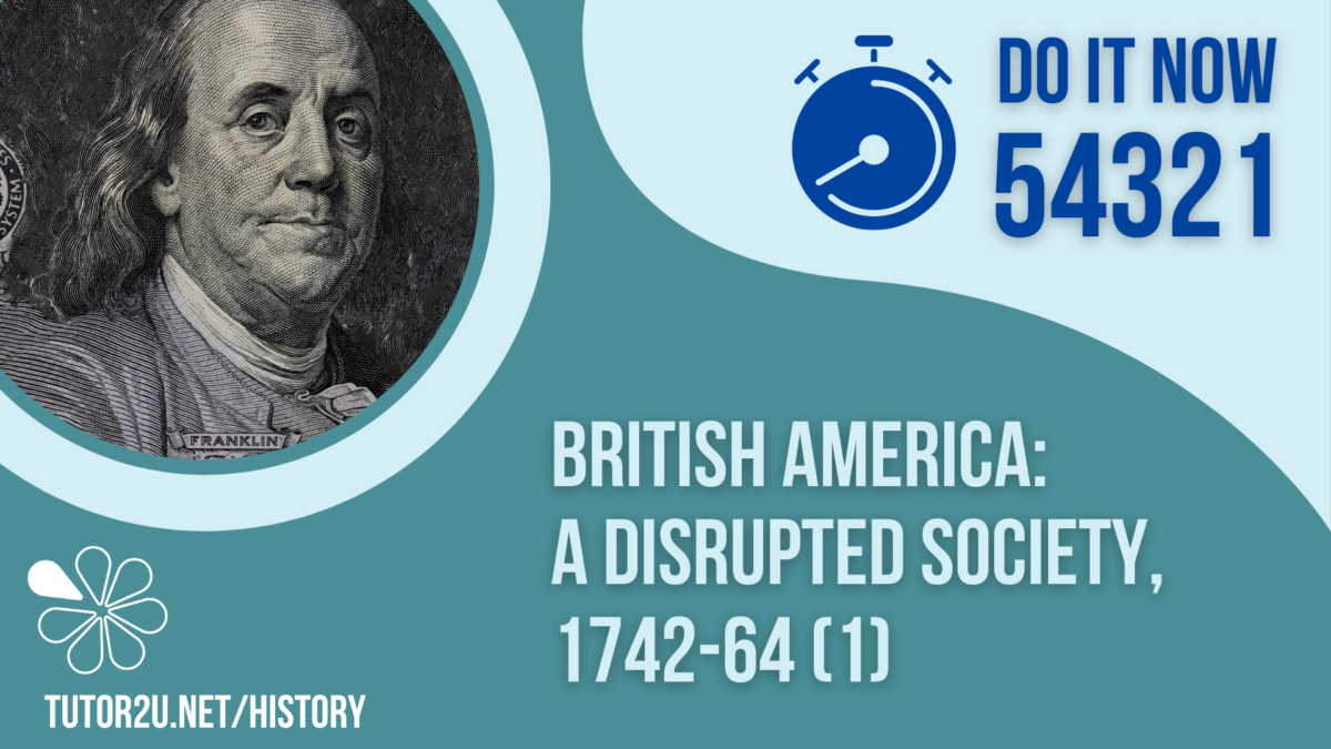 54321 Do It Now Activities for Edexcel GCSE History: British America ...