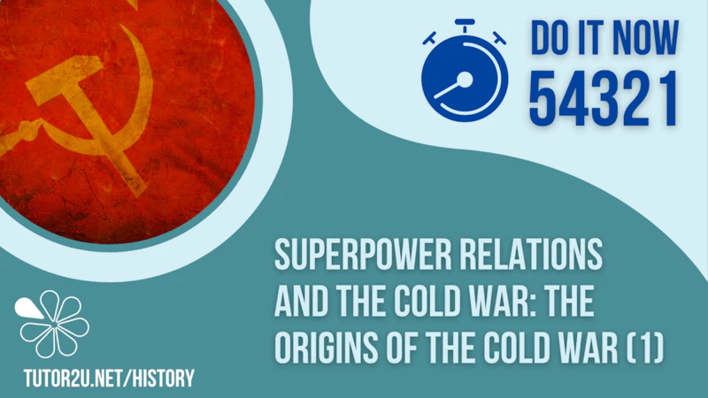 54321 Do It Now Activities for Edexcel GCSE History: Superpower ...