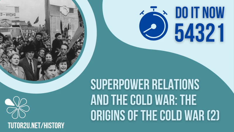 54321 Do It Now Activities for Edexcel GCSE History: Superpower ...