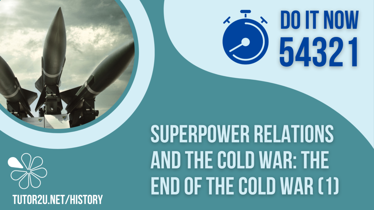 54321 Do It Now Activities for Edexcel GCSE History: Superpower ...