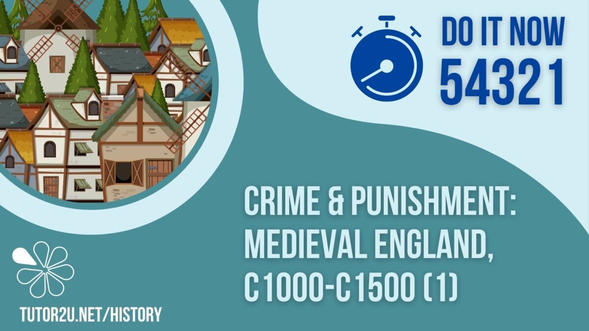 54321 Do It Now Activities for Edexcel GCSE History: Crime and ...