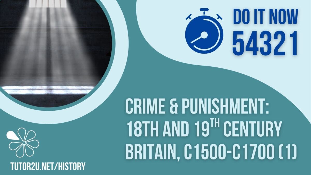 54321 Do It Now Activities for Edexcel GCSE History: Crime and ...