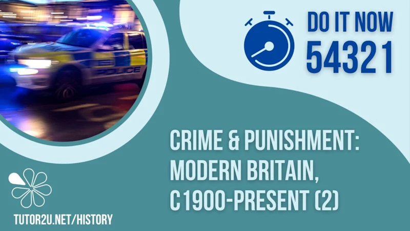 54321 Do It Now Activities for Edexcel GCSE History: Crime and ...