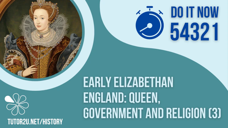 54321 Do It Now Activities for Edexcel GCSE History: Early Elizabethan ...