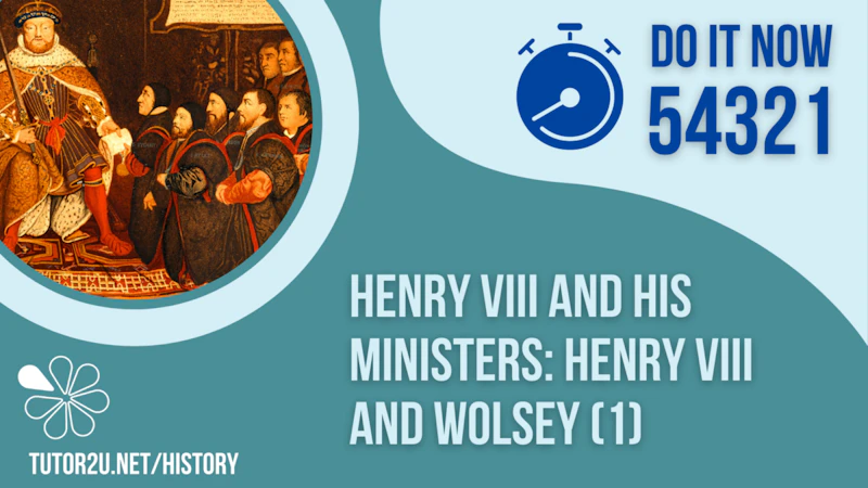 54321 Do It Now Activities for Edexcel GCSE History: Henry VIII and His ...
