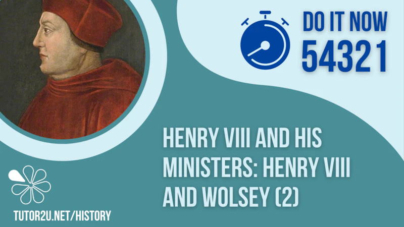 54321 Do It Now Activities for Edexcel GCSE History: Henry VIII and His ...