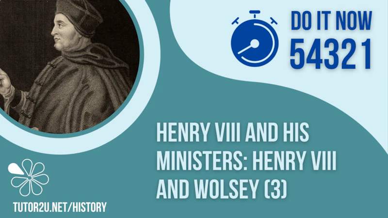 54321 Do It Now Activities for Edexcel GCSE History: Henry VIII and His ...