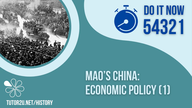 54321 Do It Now Activities for Edexcel GCSE History: Mao's China - Key ...