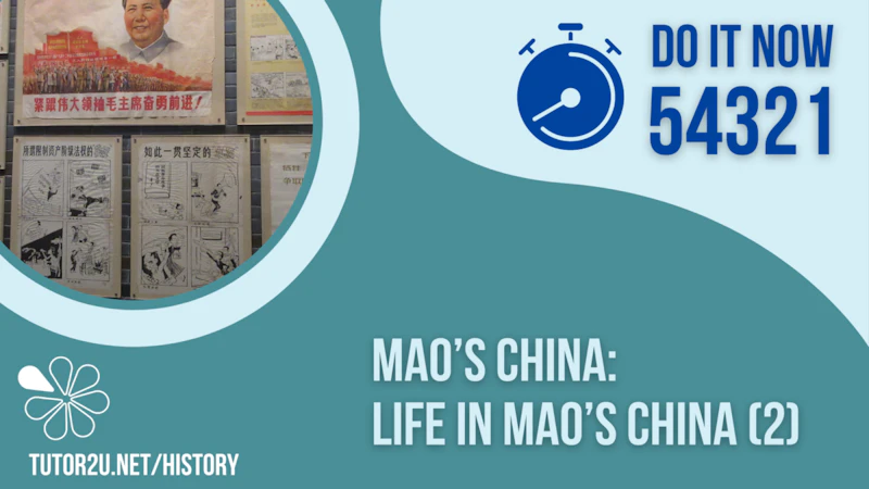 54321 Do It Now Activities for Edexcel GCSE History: Mao's China - Key ...