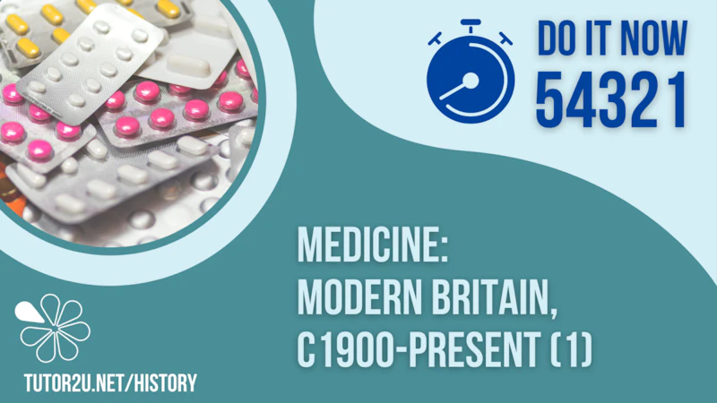 54321 Do It Now Activities for Edexcel GCSE History: Medicine in ...