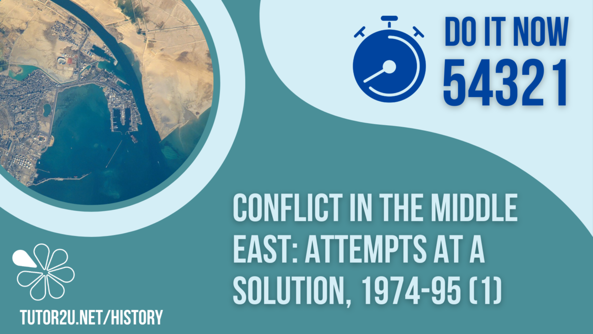54321 Do It Now Activities for Edexcel GCSE History: Conflict in the ...