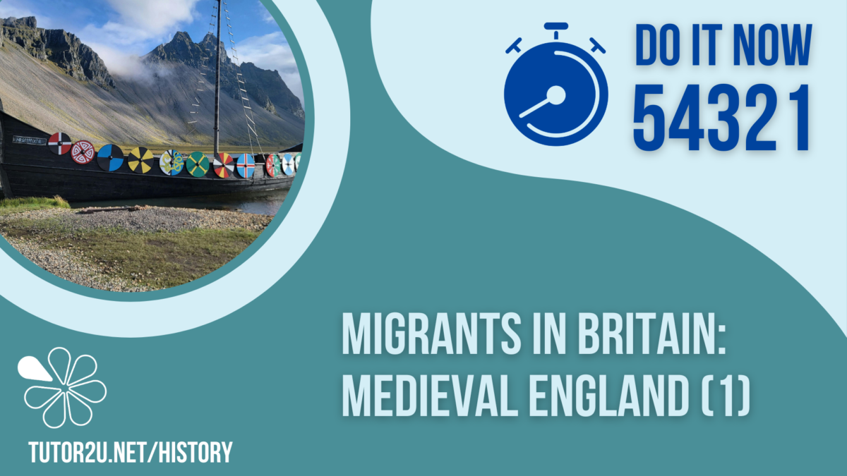54321 Do It Now Activities for Edexcel GCSE History: Migrants in ...