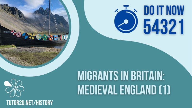 54321 Do It Now Activities for Edexcel GCSE History: Migrants in ...