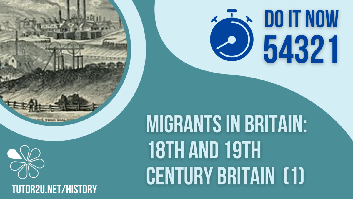 54321 Do It Now Activities for Edexcel GCSE History: Migrants in ...