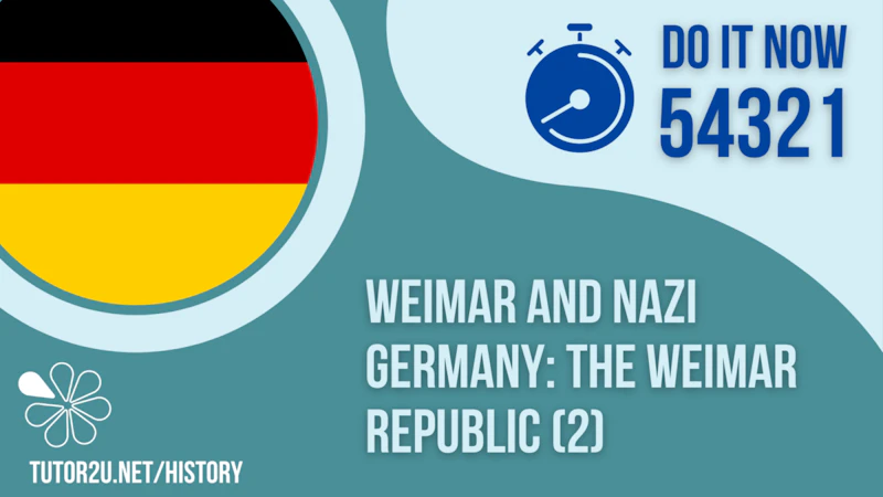 54321 Do It Now Activities for Edexcel GCSE History: Weimar and Nazi ...