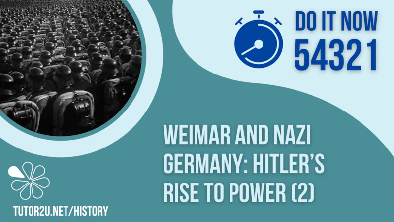 54321 Do It Now Activities for Edexcel GCSE History: Weimar and Nazi ...
