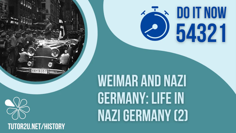 54321 Do It Now Activities for Edexcel GCSE History: Weimar and Nazi ...