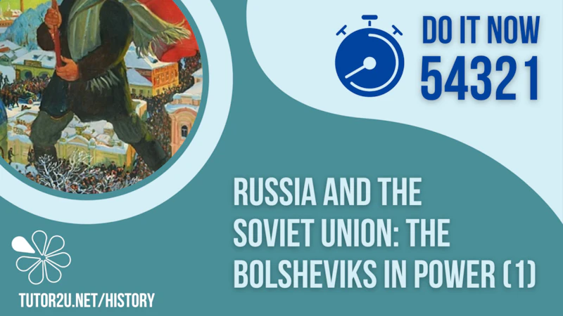 54321 Do It Now Activities for Edexcel GCSE History: Russia and the ...
