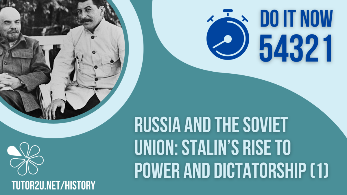 54321 Do It Now Activities for Edexcel GCSE History: Russia and the ...