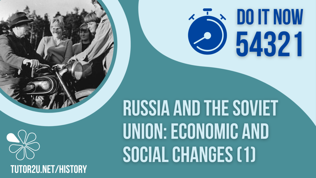 54321 Do It Now Activities for Edexcel GCSE History: Russia and the ...