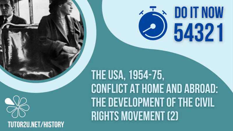 54321 Do It Now Activities for Edexcel GCSE History: The USA (1954-75 ...