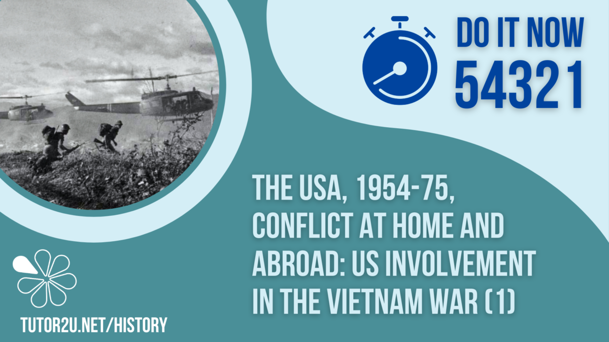 54321 Do It Now Activities for Edexcel GCSE History: The USA (1954-75 ...