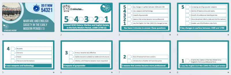 54321 Do It Now Activities for Edexcel GCSE History: Warfare and ...