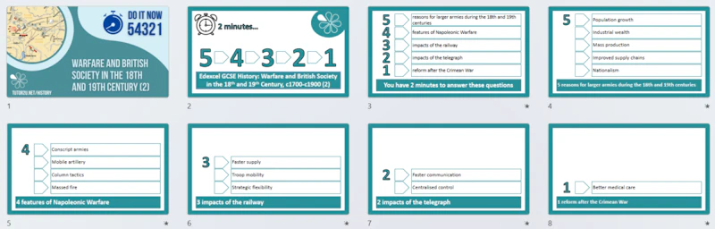 54321 Do It Now Activities for Edexcel GCSE History: Warfare and ...