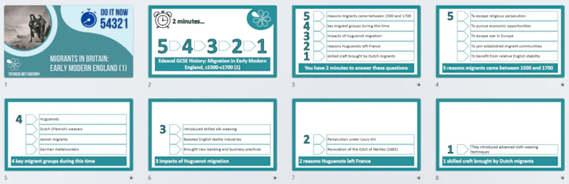 54321 Do It Now Activities for Edexcel GCSE History: Migrants in ...