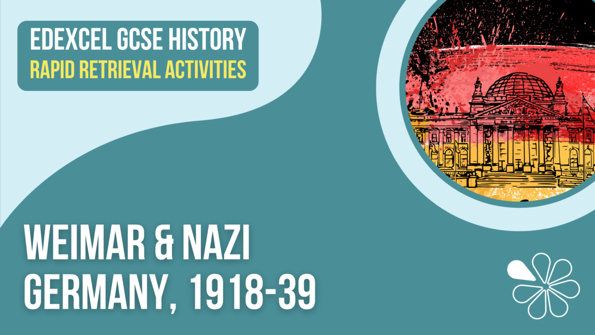 Weimar and Nazi Germany (1918-39) Knowledge Retrieval Activity Pack for ...